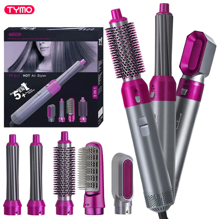 TYMO - 5 in 1 Hair Dryer Brush with Hair Volumizer, Hot Air Brush ...