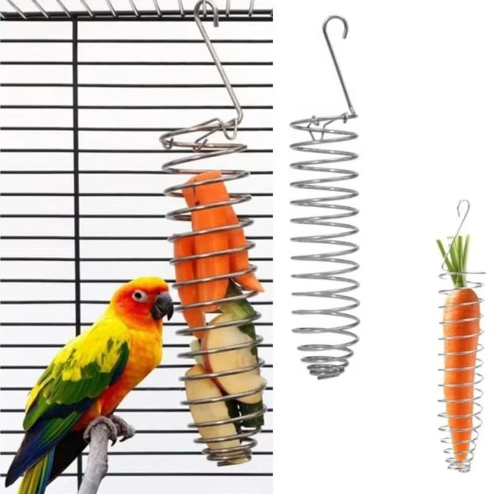 Forager Device Stainless Steel Parrot Forager Feeder Seed Holder ...
