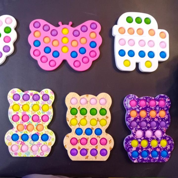 Push Pop Sensory Silicone Popper Game Poppet Fidget Toys with Hard ...