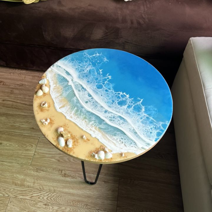 resin ocean coffee table 18 inch for outdoor with legs beach house ...