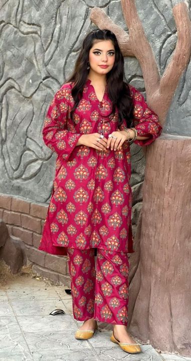 Aadaab Stitched Bindi Printed 2Pc Dress for Woman and young girls: Unique and Elegant Premium ...