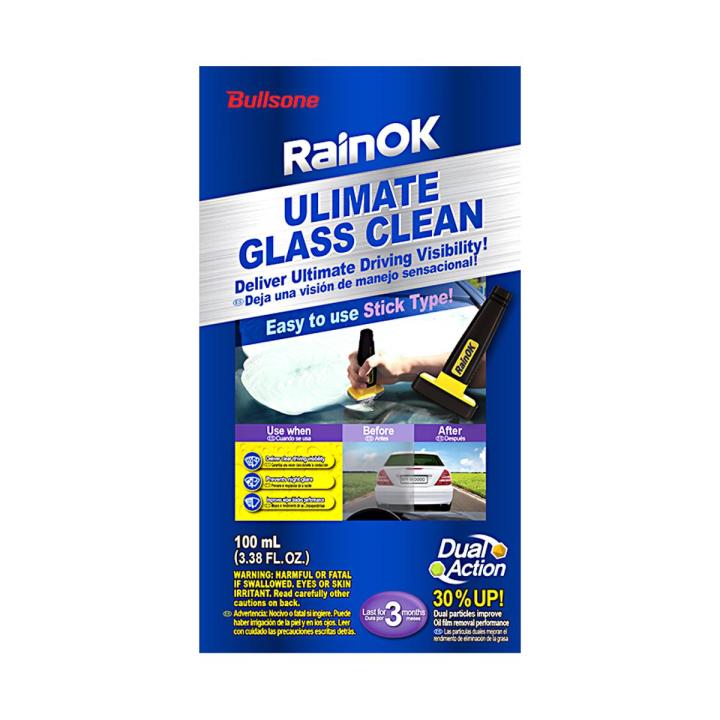 Glass Cleaner & Bullsone Glass Coat Ultimate Glass Clean Stick Type ...