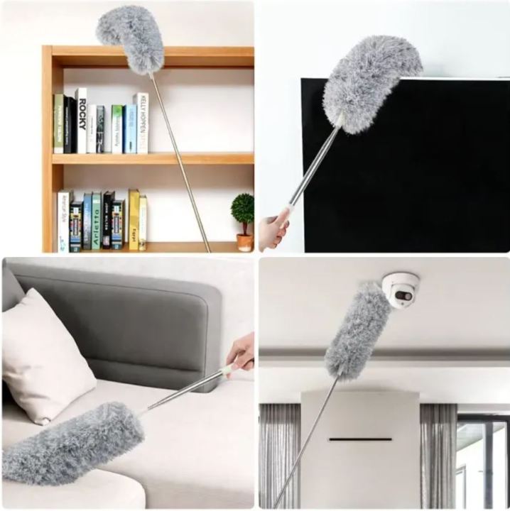 Microfiber Duster, Feather Duster with Extension Pole Stainless Steel ...