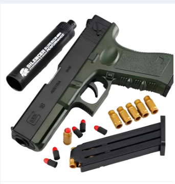 Glock soft Bullet Toy Gun for Boys - Automatic and Manual Blaster with ...