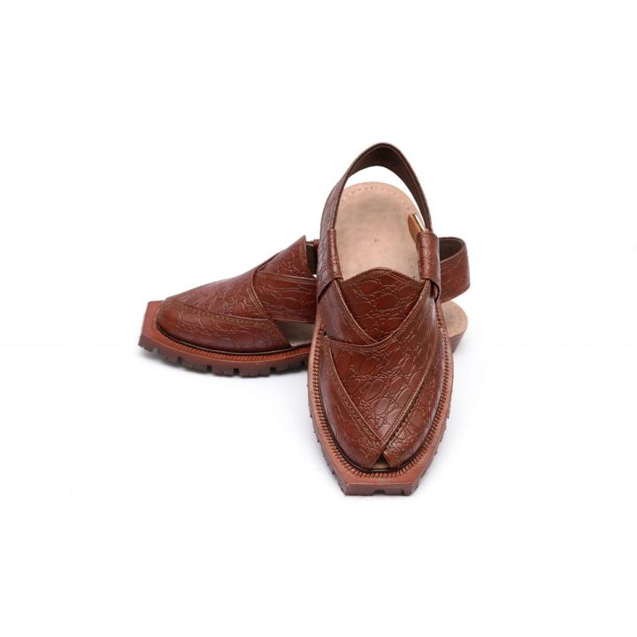 Crocodile Mustard Leather Norozi Chappal | Daraz.pk
