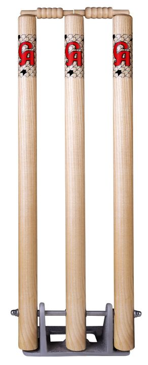 Stand Wickets of becane wood. Three stumps fixed | Daraz.pk