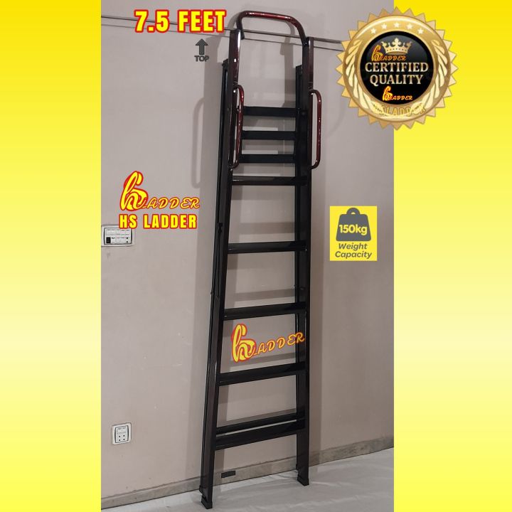 Home Use Ladder Iron Folding Ladder 6 Steps With Handle Attach Heavy ...