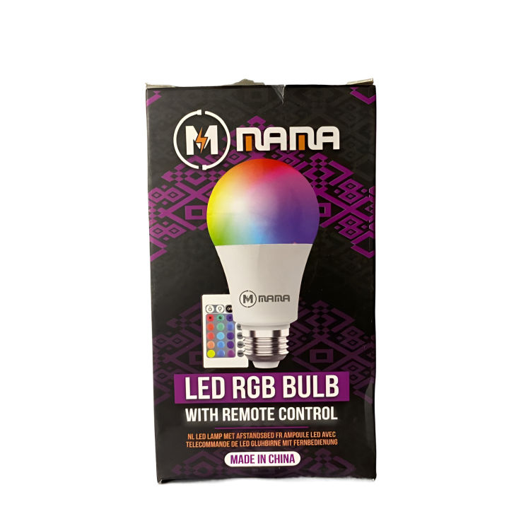 LED RGB Bulb with Remote Control - Dimmable Static Color Light - Fast ...