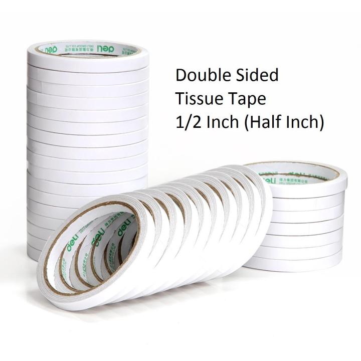 Super Strong Powerful Adhesive Double Sided Tissue Tape - 1/2 inch ...