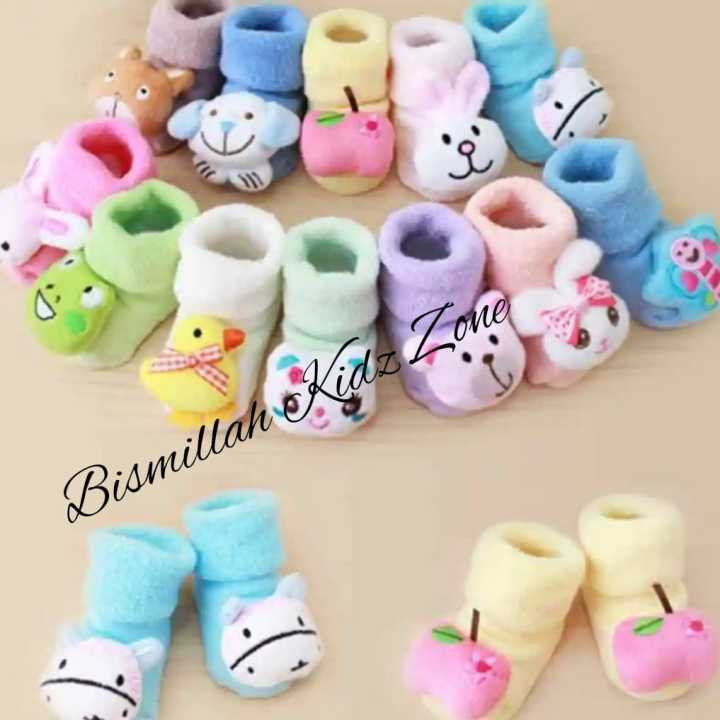 Pack Of 4 Newborn Baby Toddlers Booties/Socks, New Born Baby Soft ...