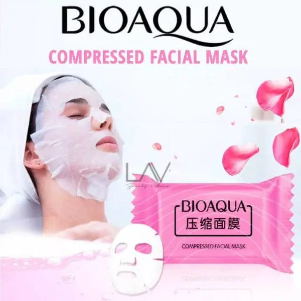 BIOAQUA Compressed Facial Sheet Mask 50 Pcs – DIY Face Mask Tablets ...