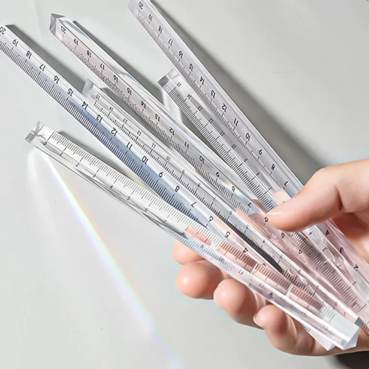 Simple Office School Supplies Scale on Both Sides Triangular Rulers ...