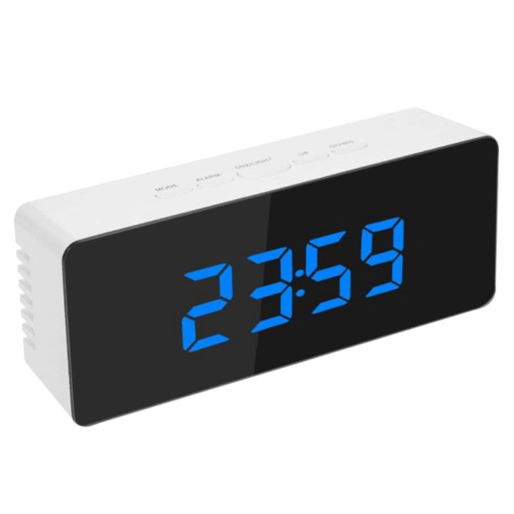 Digital Alarm Clock Thermometer Clock LED Mirror Clock | Daraz.pk