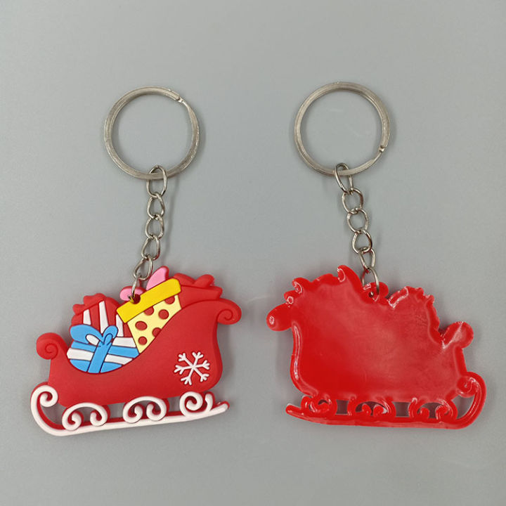 Rubber Cartoon Christmas Key Pendant Factory Customized PVC Epoxy ...