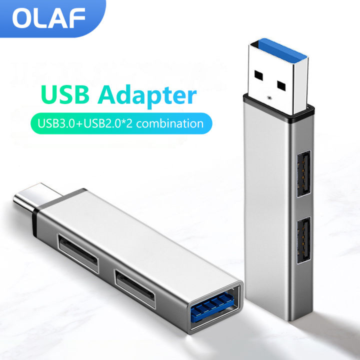 3 Ports USB3.0 Splitter Hub Type C Adapter For Type-C Expansion Cell ...