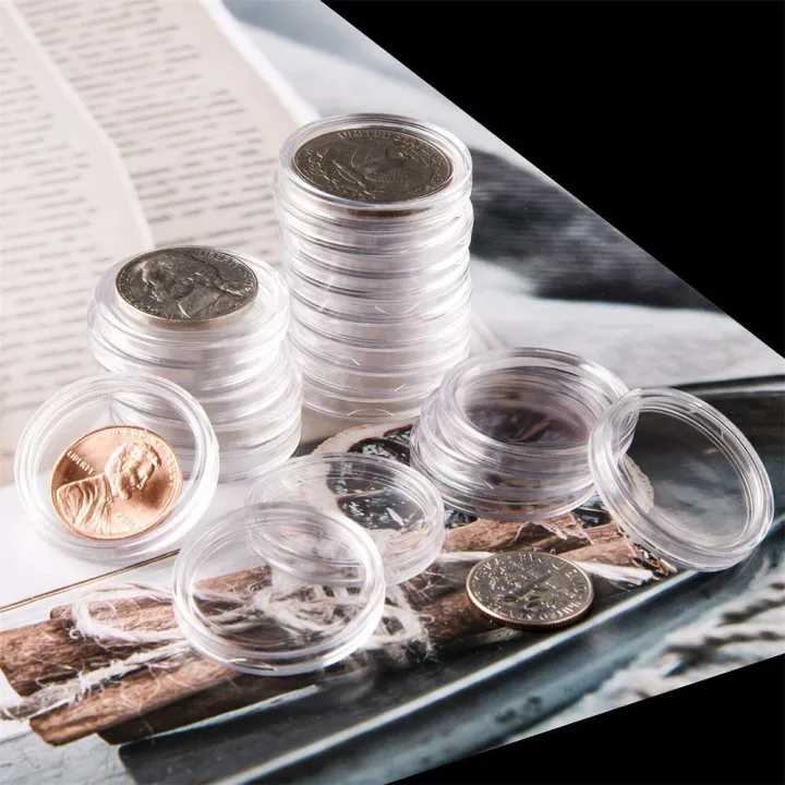 Snap Lock Coin Case Custom Fit Bulk Pack 40mm Fit Coin Capsule Acrylic ...
