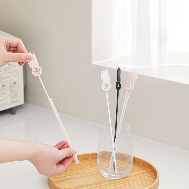 2Pcs Bottle Cleaning Brush Baby Silicone Long Handle Cleaning Brushes ...