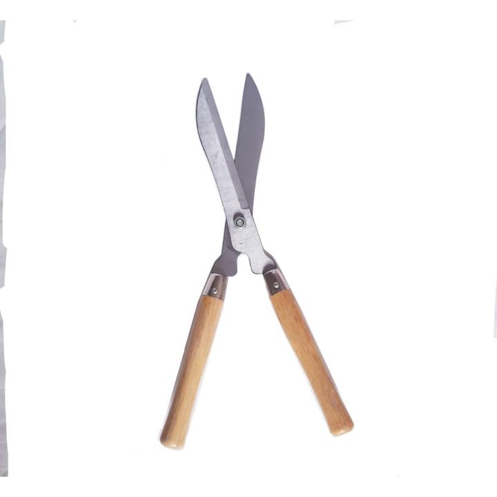 Wooden Handle Grass Hedge Scissor for Lawn and Garden, Steel Blade Soft ...