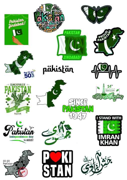 Pakistan Independence Day Stickers Best Quality Stickers For Pakistan ...