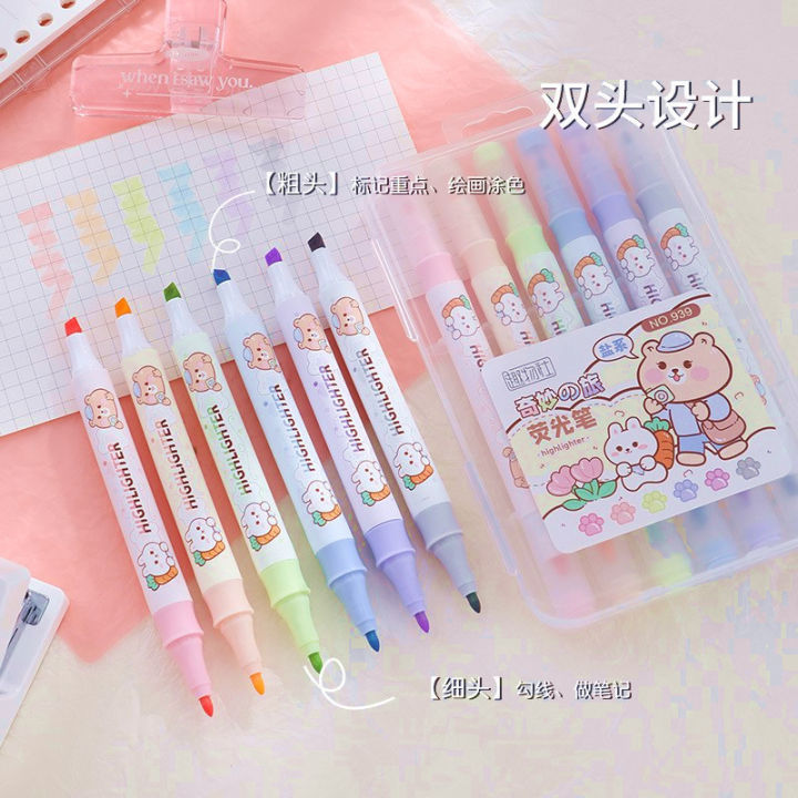 Double-ended highlighter, special marker for students, special pen for ...