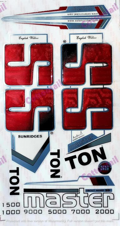 COTTONTAIL 3D MSTR Edition Embossed Cricket Bat Sticker – English ...