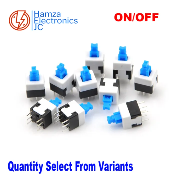 5/10/25/50 PCS Mini Square Switch Push Button 6 pins On-Off Toggle ...