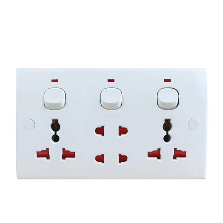Multi Light Plug with 3 Switches - White | Daraz.pk