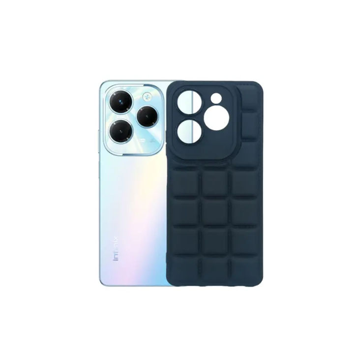 Tecno Spark 20 Pro|Infinix Hot 40|Hot 40 Pro 3D Cubes Puffer Back Soft ...