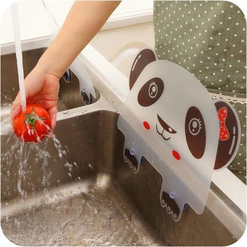 Cute Panda Sink Water Splash Guard Baffle Plate with Suction Cups for ...