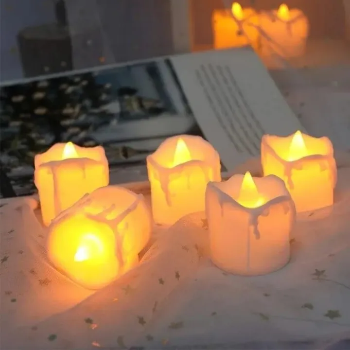 Electric Melting LED Candle Lights Plastic Flameless Design | Daraz.pk