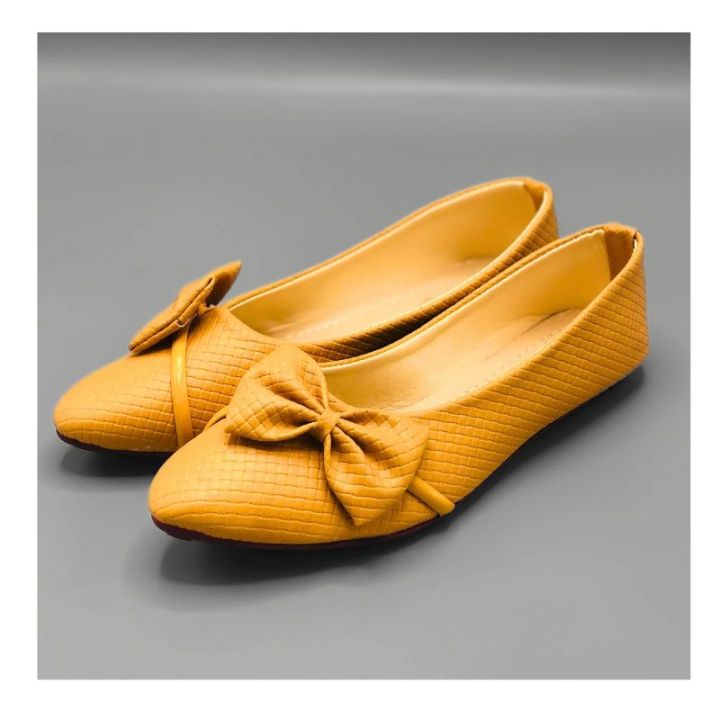 Bow Tie Design With Check Texture Ladies Pumps, Pumps For Women, Ultra ...