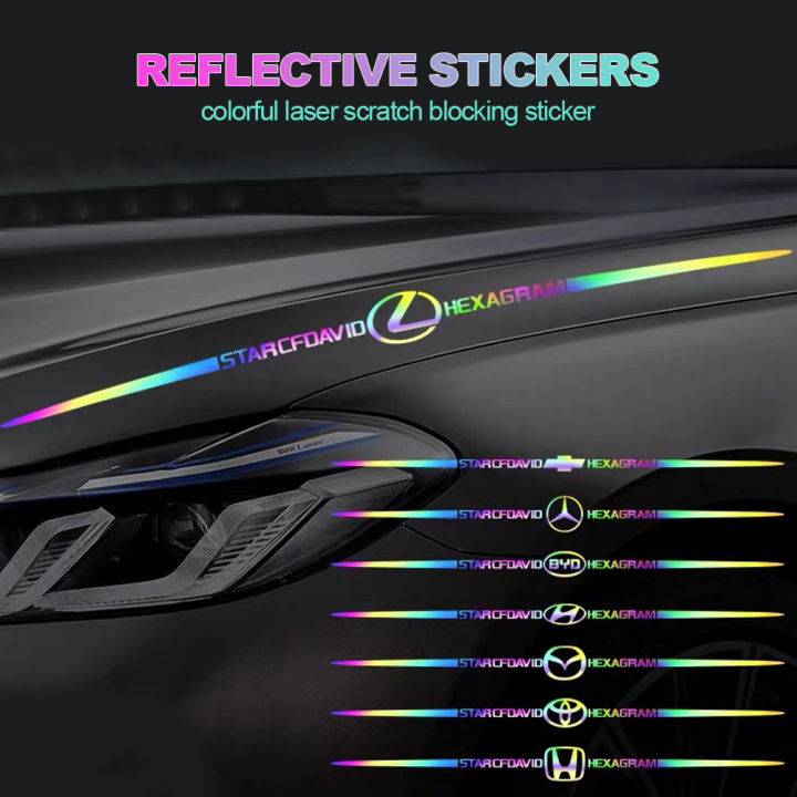 FG Colorful Reflective Car Decoration Laser Stickers Cool Car Door Body ...