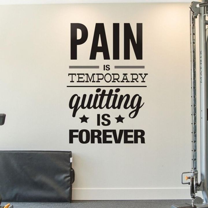 WallsArt Store Gym Wall Decal - Fitness Stickers - Motivational Quote ...
