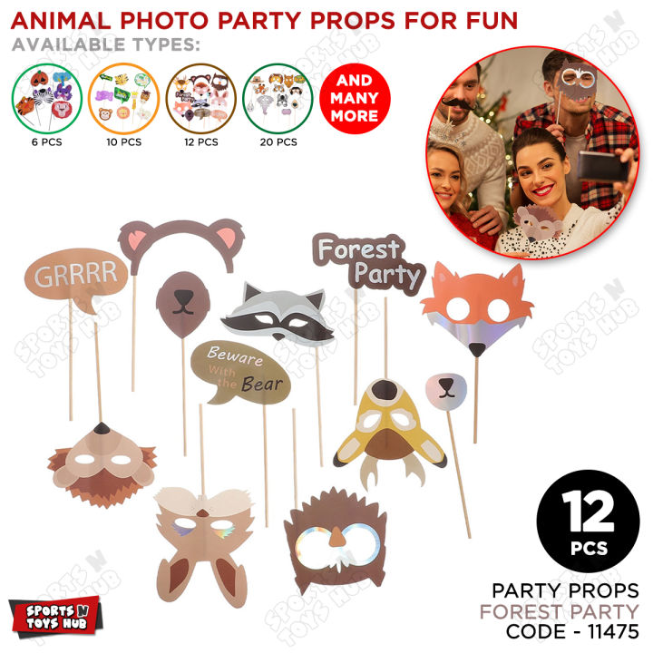 Forest Animal Theme Masks & Signs for Fun Kids Birthday, Baby Shower ...