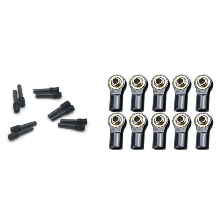 2 Set RC Car Part: 1 Set Metal M4 Link Tie Rod End Ball Joint & 1 Set ...