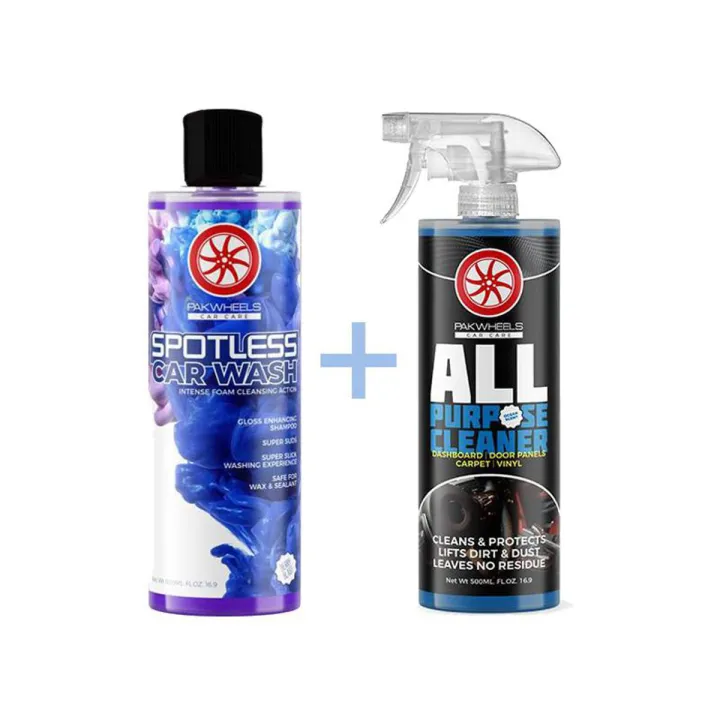 PakWheels All Purpose Cleaner & Spotless Car Wash Shampoo Bundle | Daraz.pk