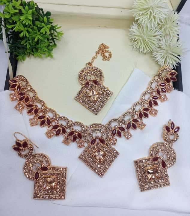 Jewelry Collection Beautiful Necklace With Earrings With Bindiya ...