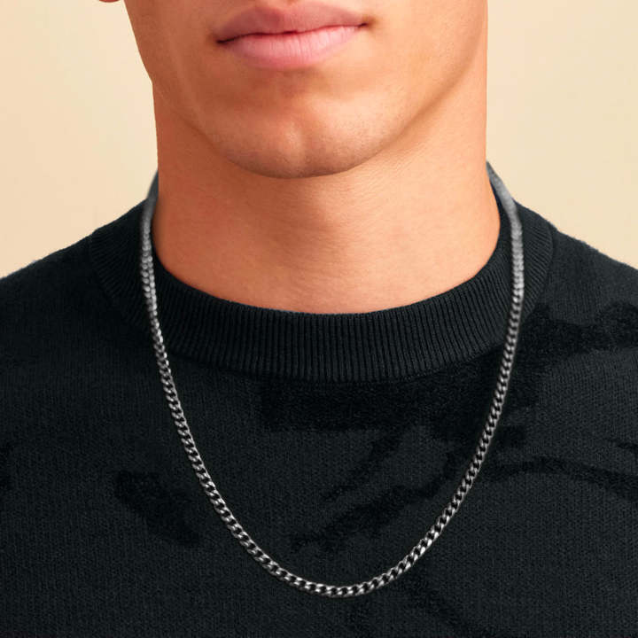 Silver Sterling Cuban Chain for Men Boys Neck Chain | Daraz.pk