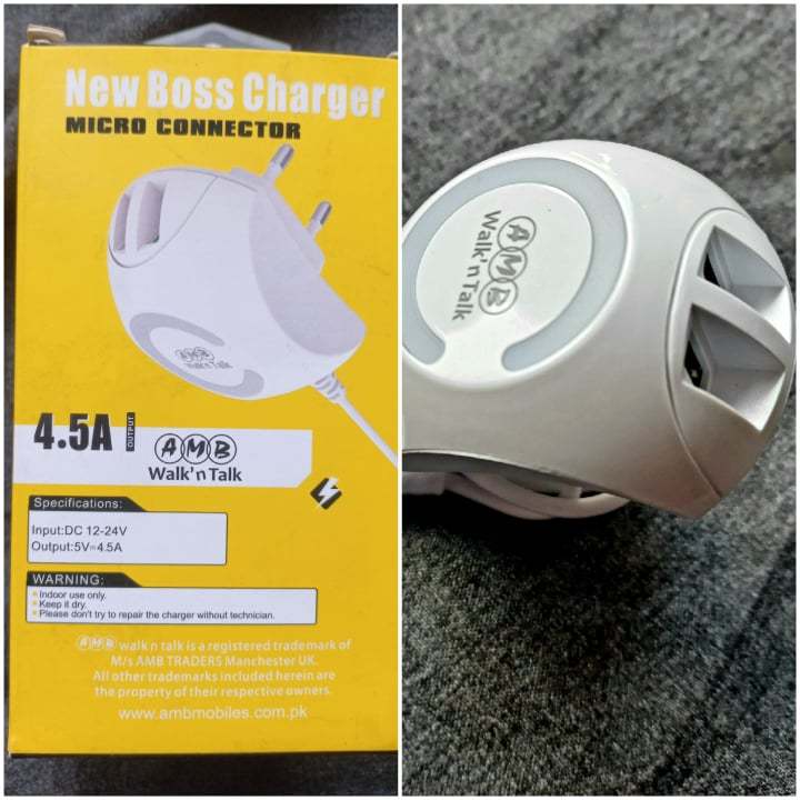 New BOSS charger micro connector AMB brand | Daraz.pk