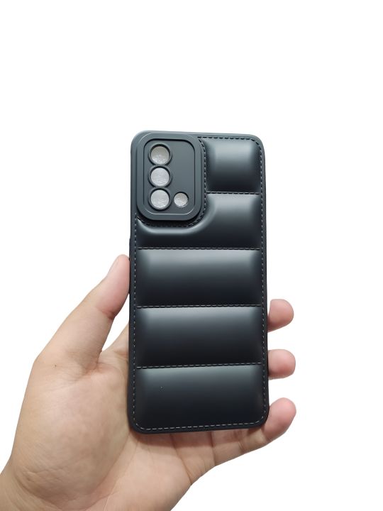 OPPO F19 / A95 Back Cover Soft Puffer Down Jacket Case Camera ...