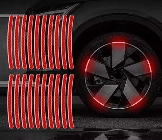 20 Pieces Set Light Reflective Glowing Tires Stickers For Cars, Bikes ...