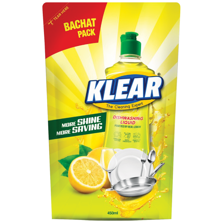 Klear Dishwashing Liquid Refill Pouch 450ml | Daraz.pk