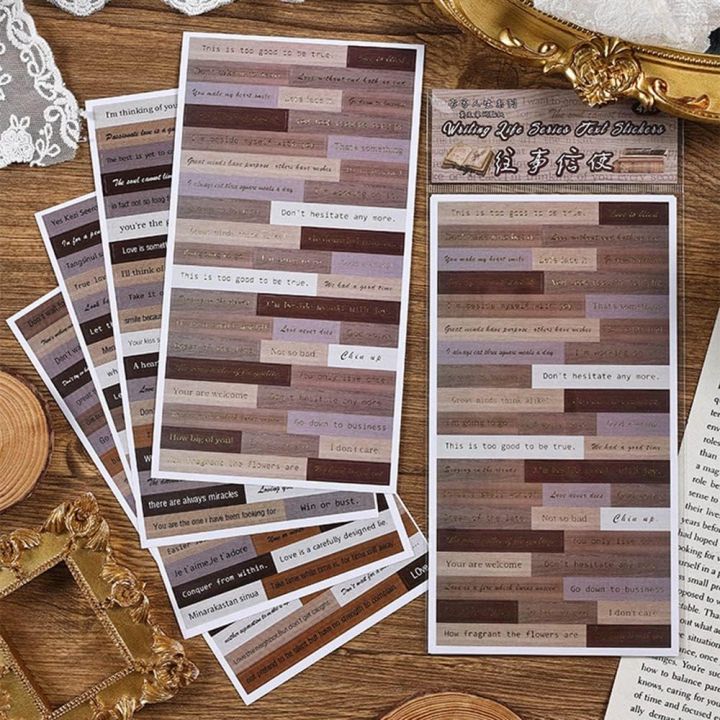 4 Sheet Quote Scrapbook Stickers,Words Phrases Stickers for Junk ...
