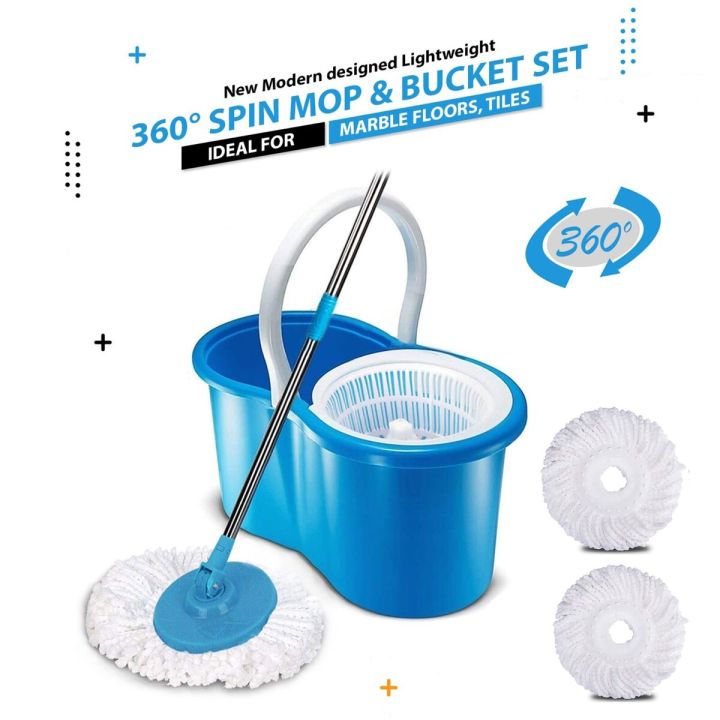 Generic 360 Degree spin mop for Floor Red Spin Mop Bucket Set Spinning ...