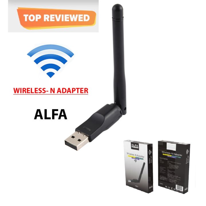 Alfa UW07 300mbps USB Wireless n Adapter / Wifi Dongle 802.11n WiFi 2.4GHz – WLAN Wireless USB ...