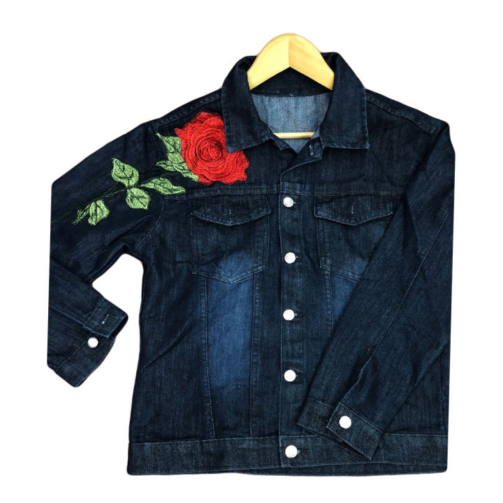 Denim Flower Jacket - Stylish And Unique Denim Jacket With Floral ...