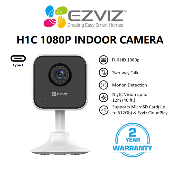 Ezviz H1C 1080p Type-C Smart Home Wi-Fi Camera Full HD indoor Camera ...