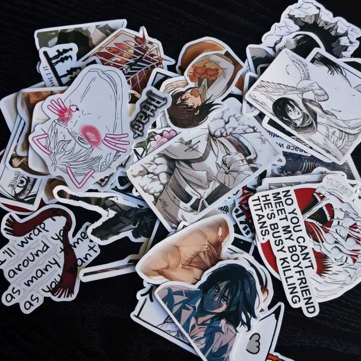 25 or 45 pcs ATTACK ON TITAN stickers based on anime aot/attack on ...