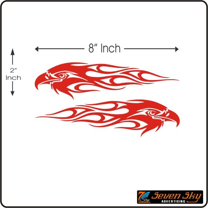 Fire Bird Sports Vinyl Stickers For Scooter Bike Clutch Bike Car Van ...
