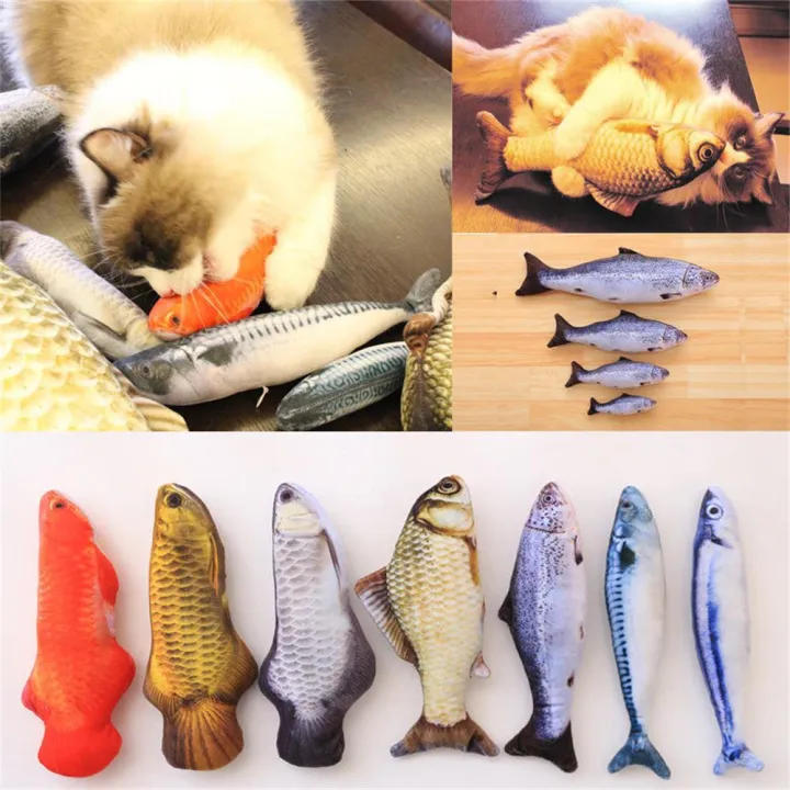 Scratch Chewing Mint Artificial Fish Pet Cat Toys Catnip Stuffed | Daraz.pk